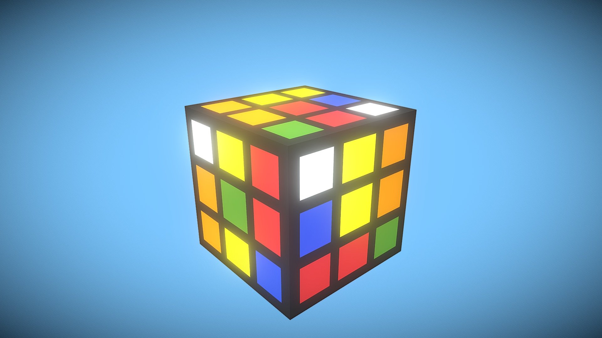 Super Low Poly Rubik's Cube - Download Free 3D model by Designed By ...