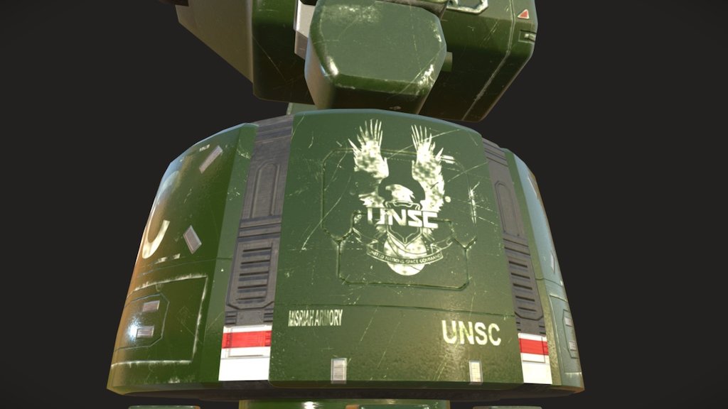 Halo rocket turret - 3D model by KeeJay [1350db1] - Sketchfab