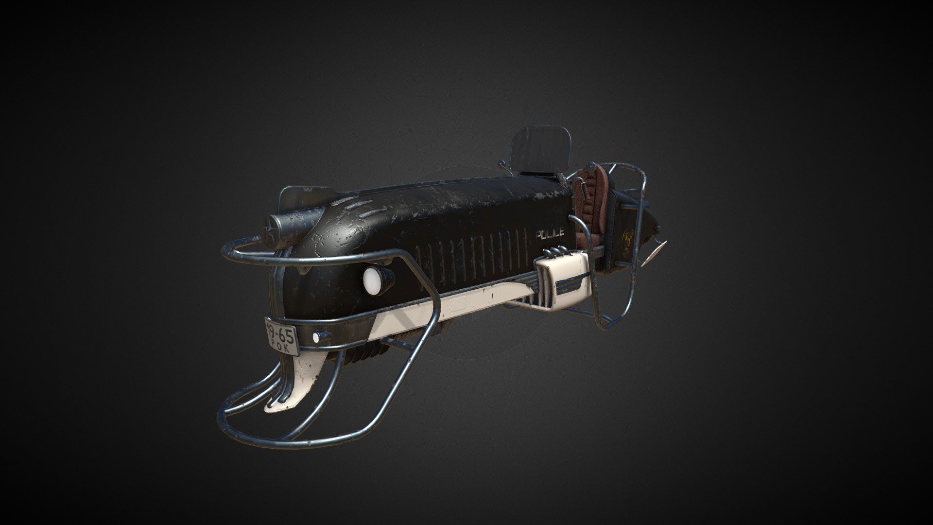 Dieselpunk Police Hovercraft - 3D model by Darconquik [1351153] - Sketchfab