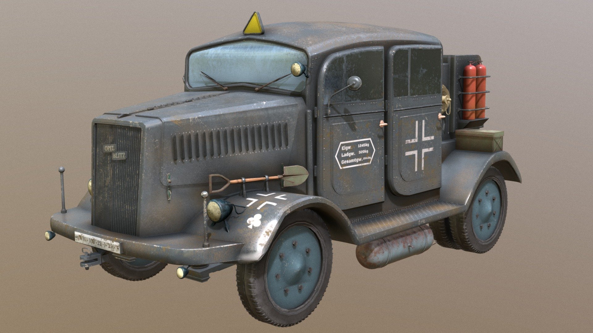 Opel Blitz Special V2 rocket truck - Buy Royalty Free 3D model by ...