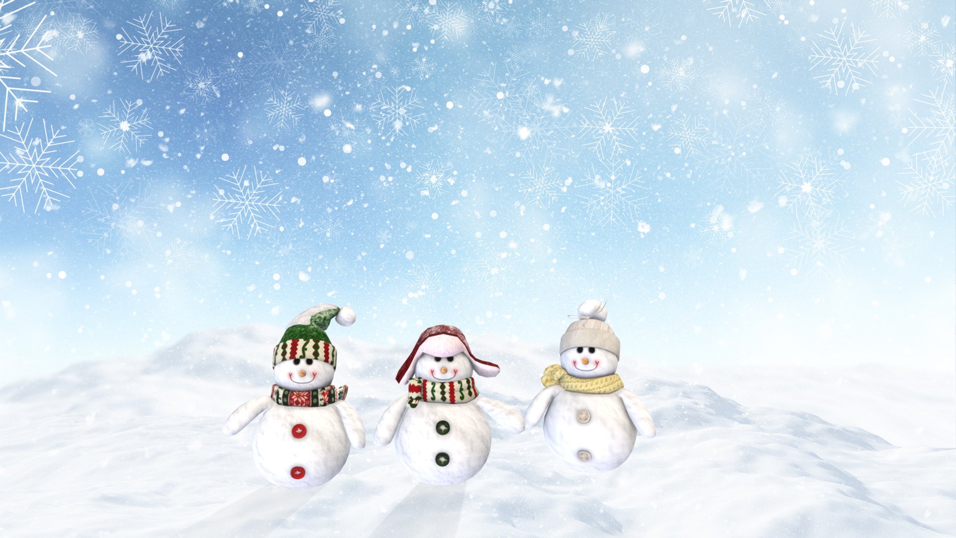 3 Cute Snowman - Buy Royalty Free 3D model by 3dia [1353b1f ...