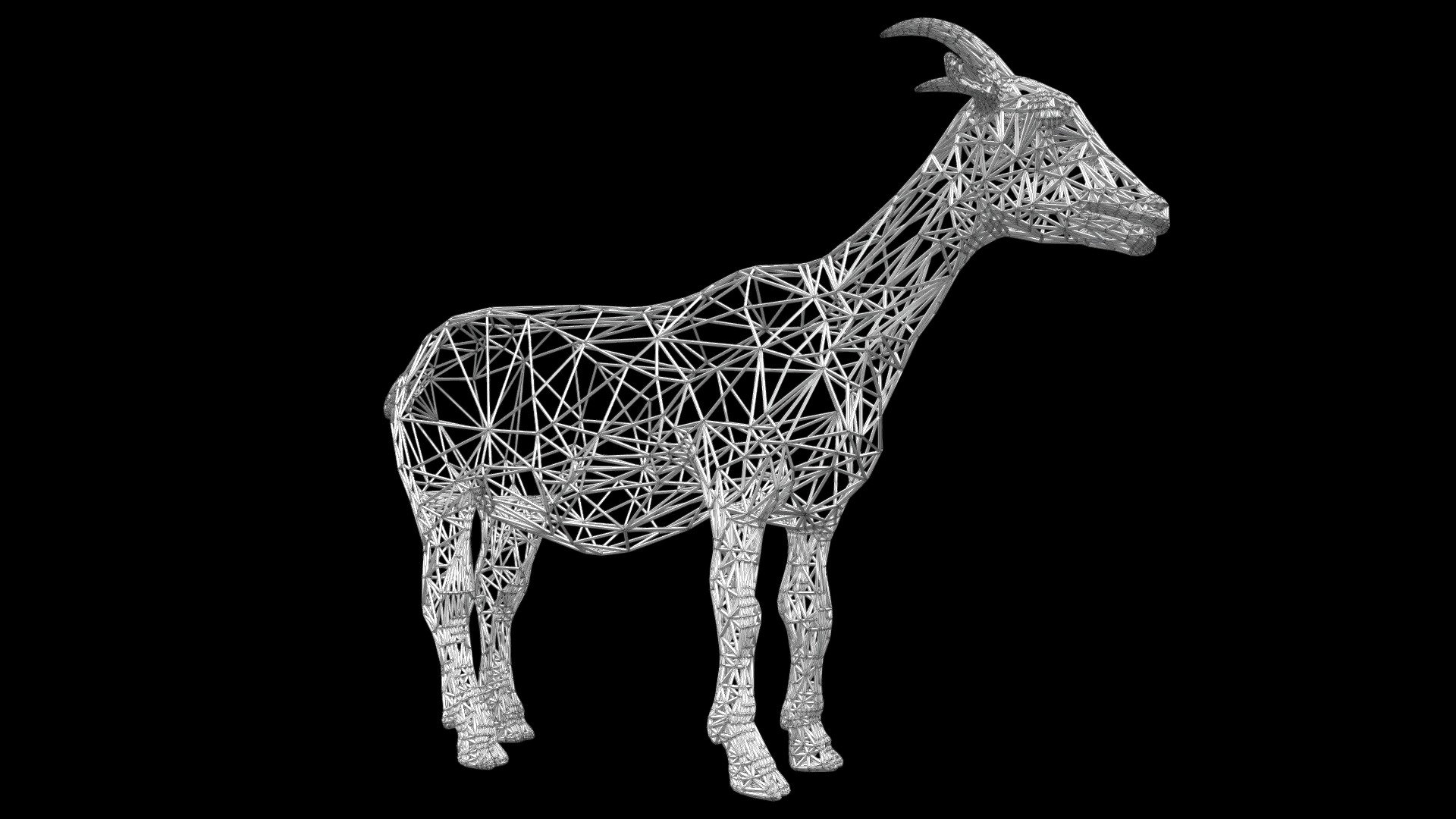 GOAT WIREFRAME - Buy Royalty Free 3D model by DTA DESIGN STUDIO ...