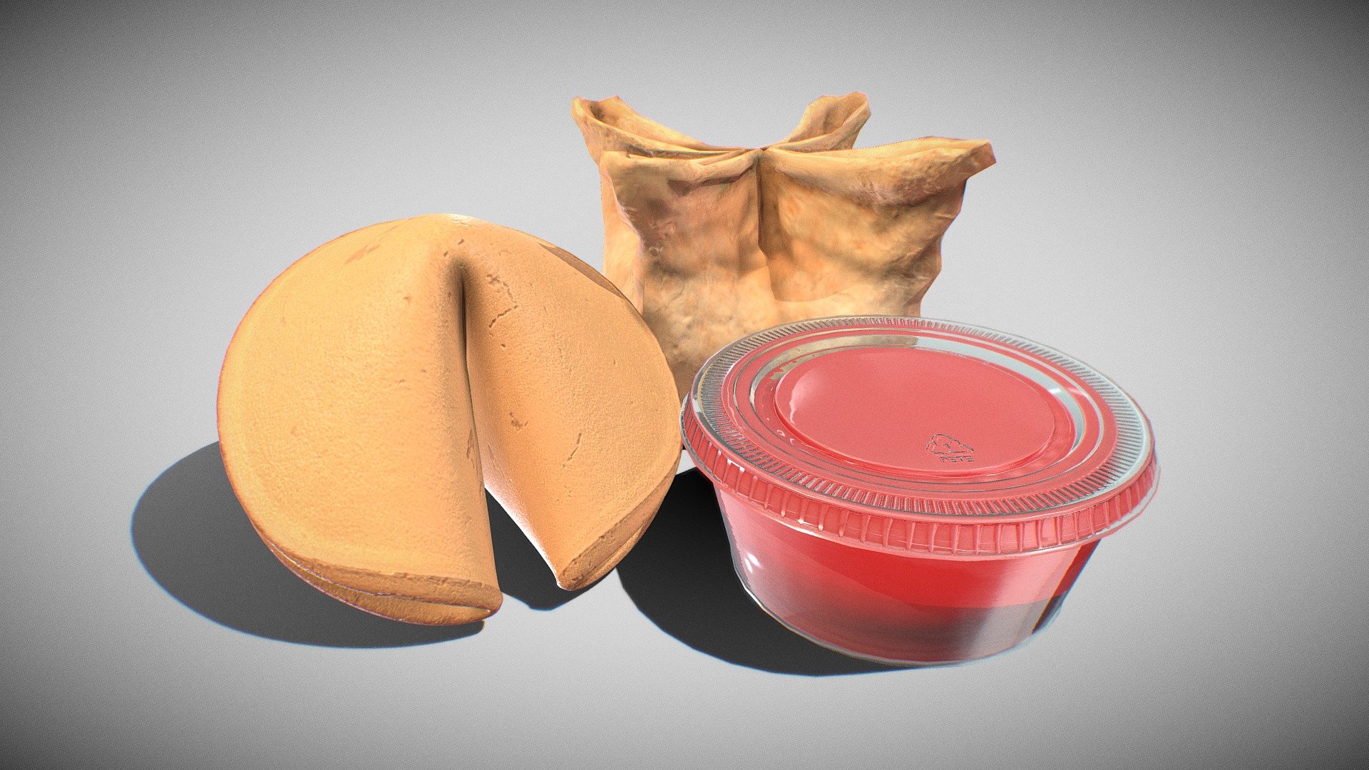 Chinese Takeout appetizers - 3D model by KineticPutty (@Modelrom ...