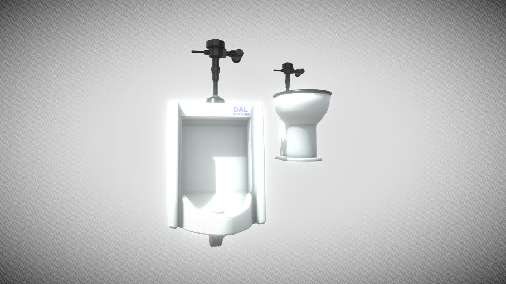 Toilet and urinal - Download Free 3D model by photon (that one larry ...