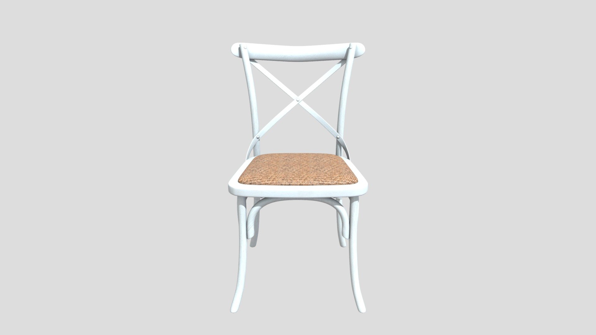Cross dining chair white - Buy Royalty Free 3D model by ...