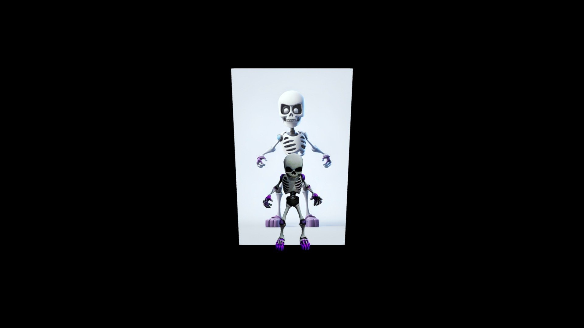 a cartoon skeleton with arms and legs A cartoon - Download Free 3D ...