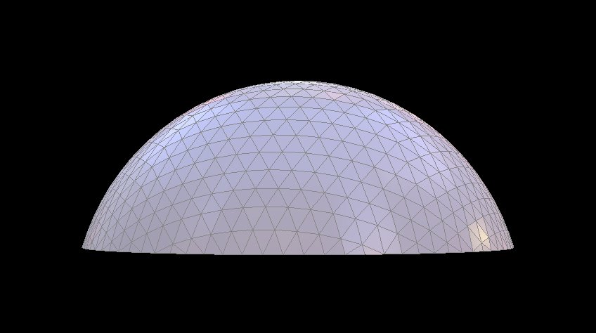 Triangulated dome using Temcor layout - 3D model by Gerry in Québec ...