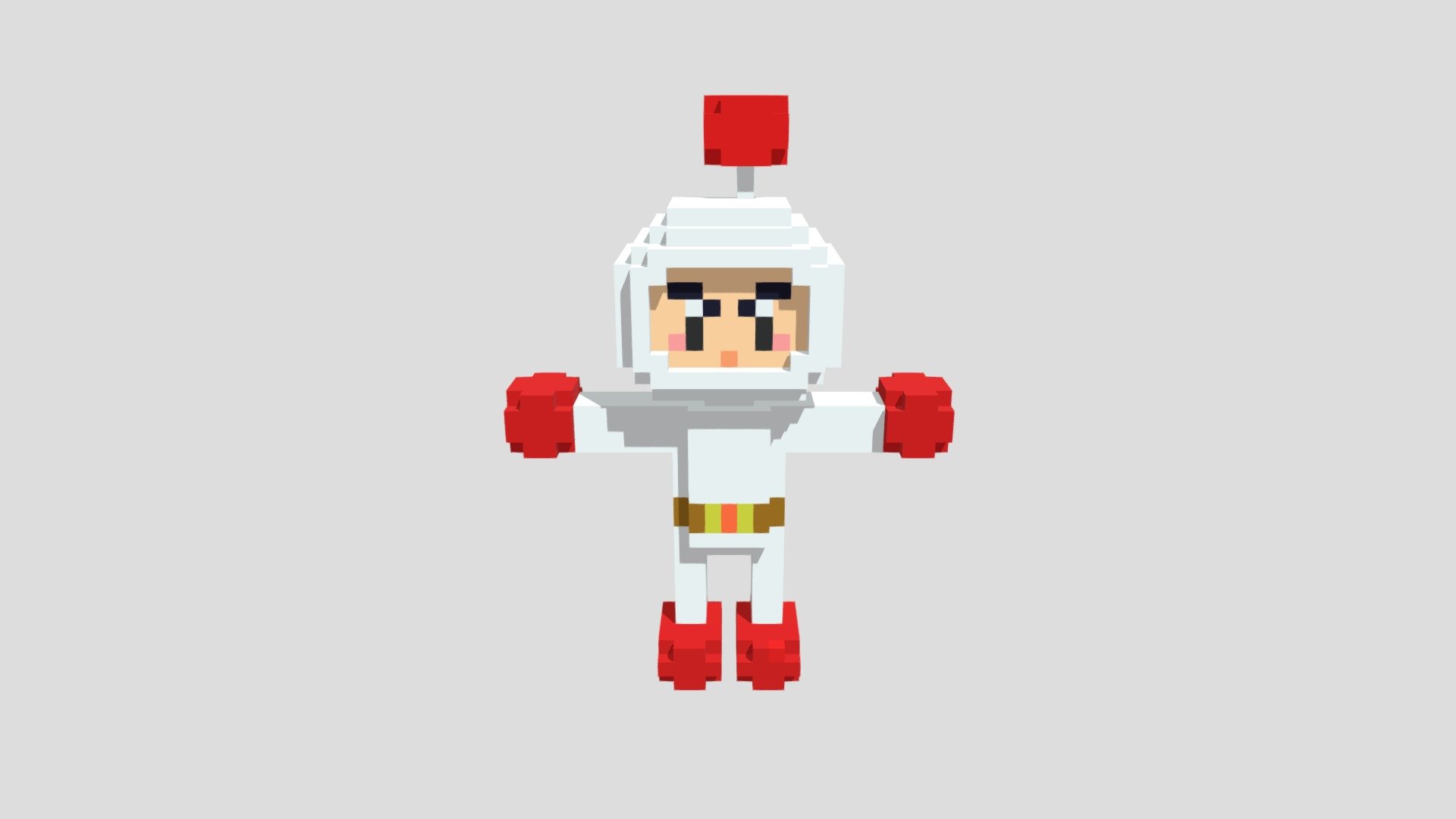 T- Pose @ Bomberman - 3D model by DesertaFX [135a2a2] - Sketchfab