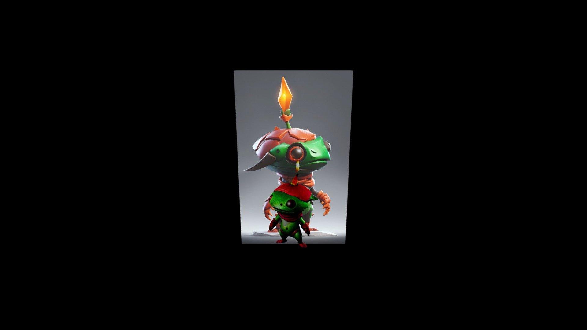 a cartoon character with a flame on his head, co - Download Free 3D ...
