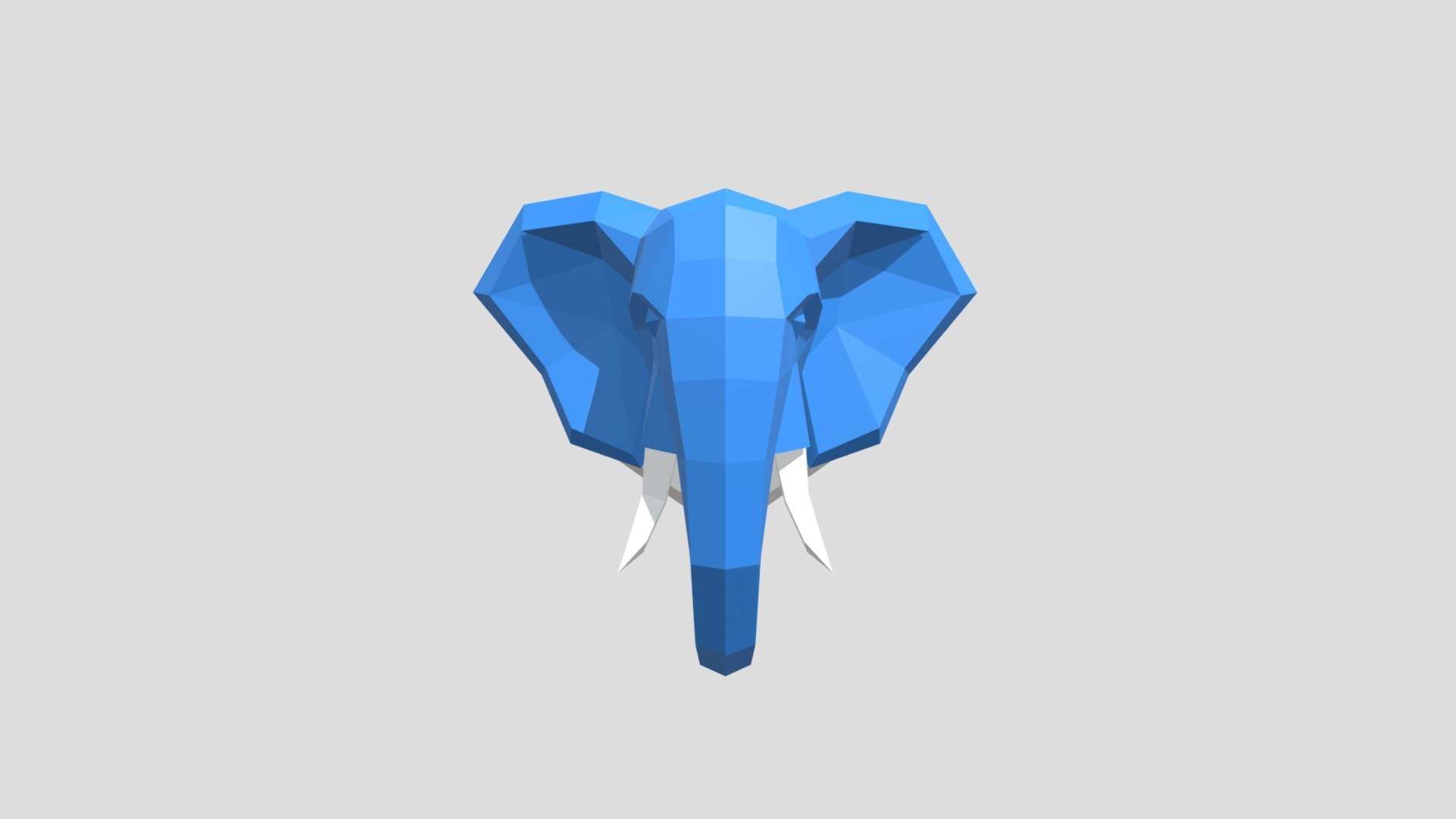 Elephant Head Low Poly - 3D model by uleaa [135eeec] - Sketchfab