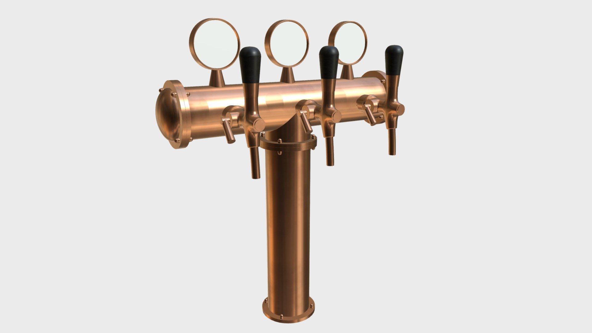Triple beer tap - Buy Royalty Free 3D model by FrancescoMilanese ...