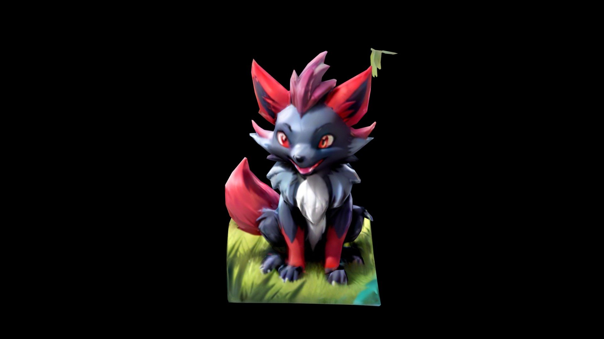 a video game character with vivid red eyes and h - Download Free 3D ...