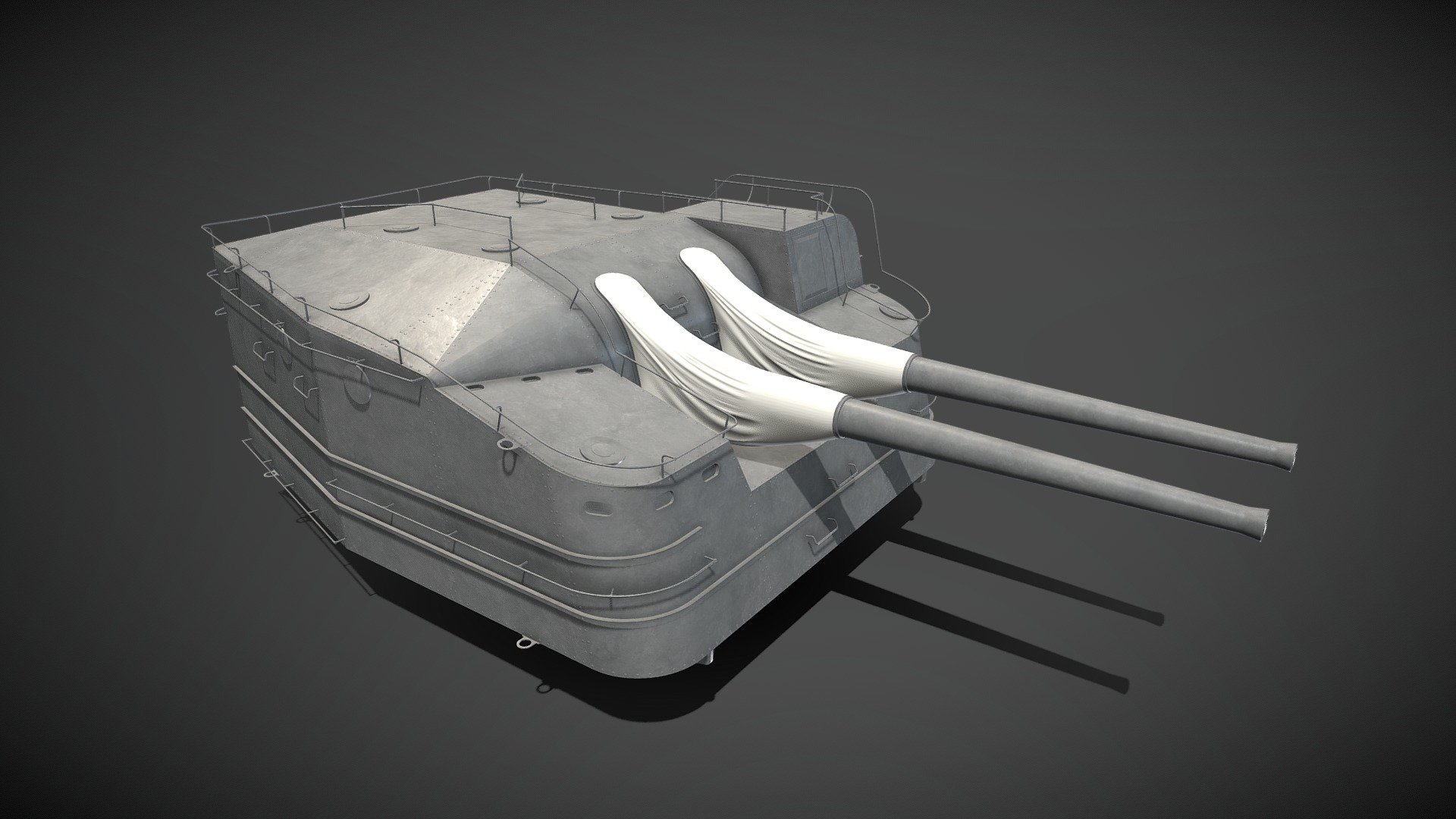 12.7 cm/50 (5") 3rd Year Type - Twin C - Download Free 3D model by ...