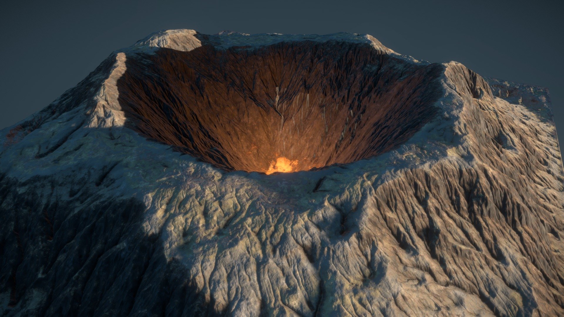 Volcano Download Free 3D Model By Gelmi br rodrigogelmi