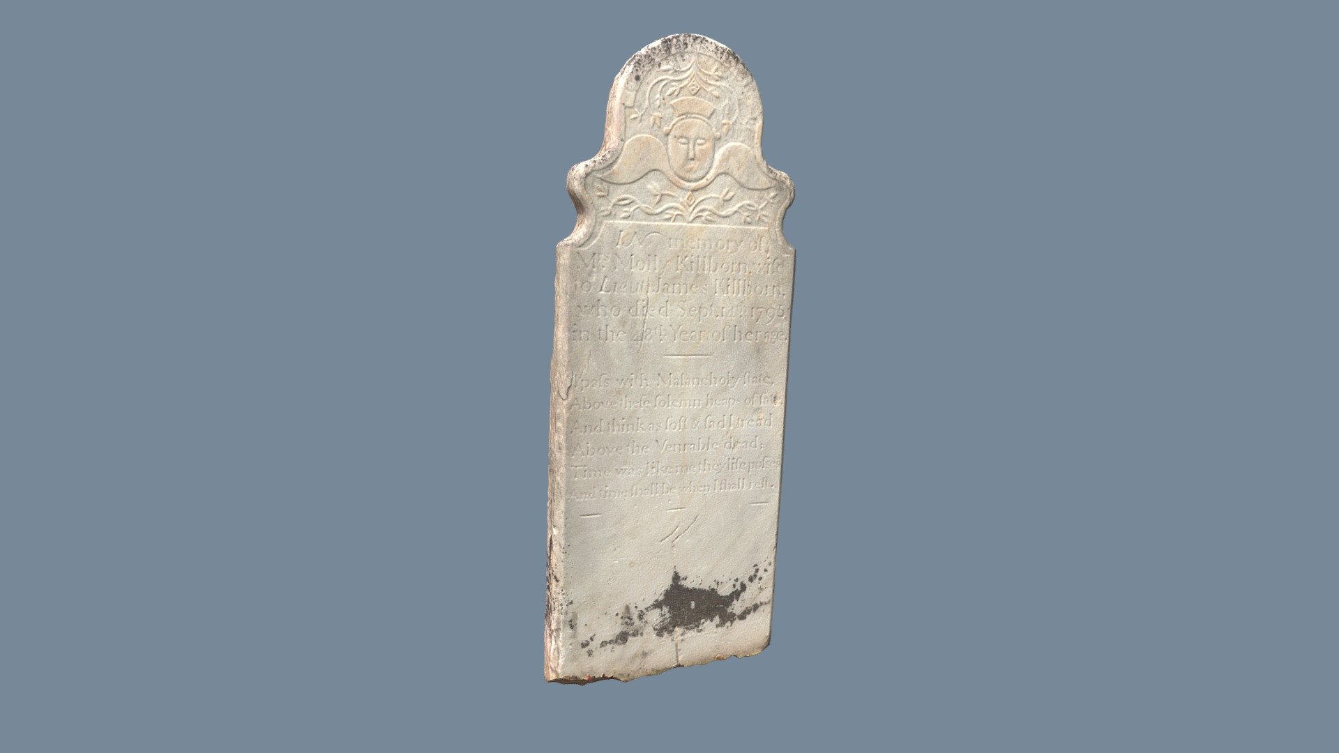 Molly Killborn Headstone (1795) - 3D model by Joseph Kinney ...