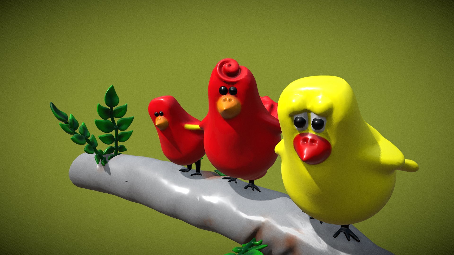 Medium | Clay -- Birdy Spectators - 3D model by smeerws [1368d56 ...