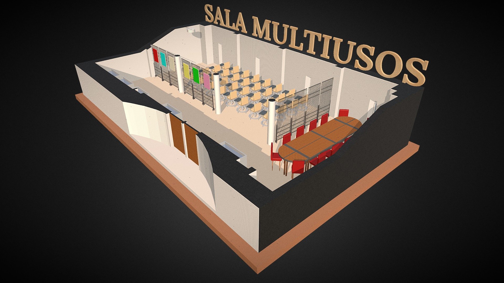 SALA MULTIUSO - 3D model by GH3D (@pabtrava) [136a677] - Sketchfab