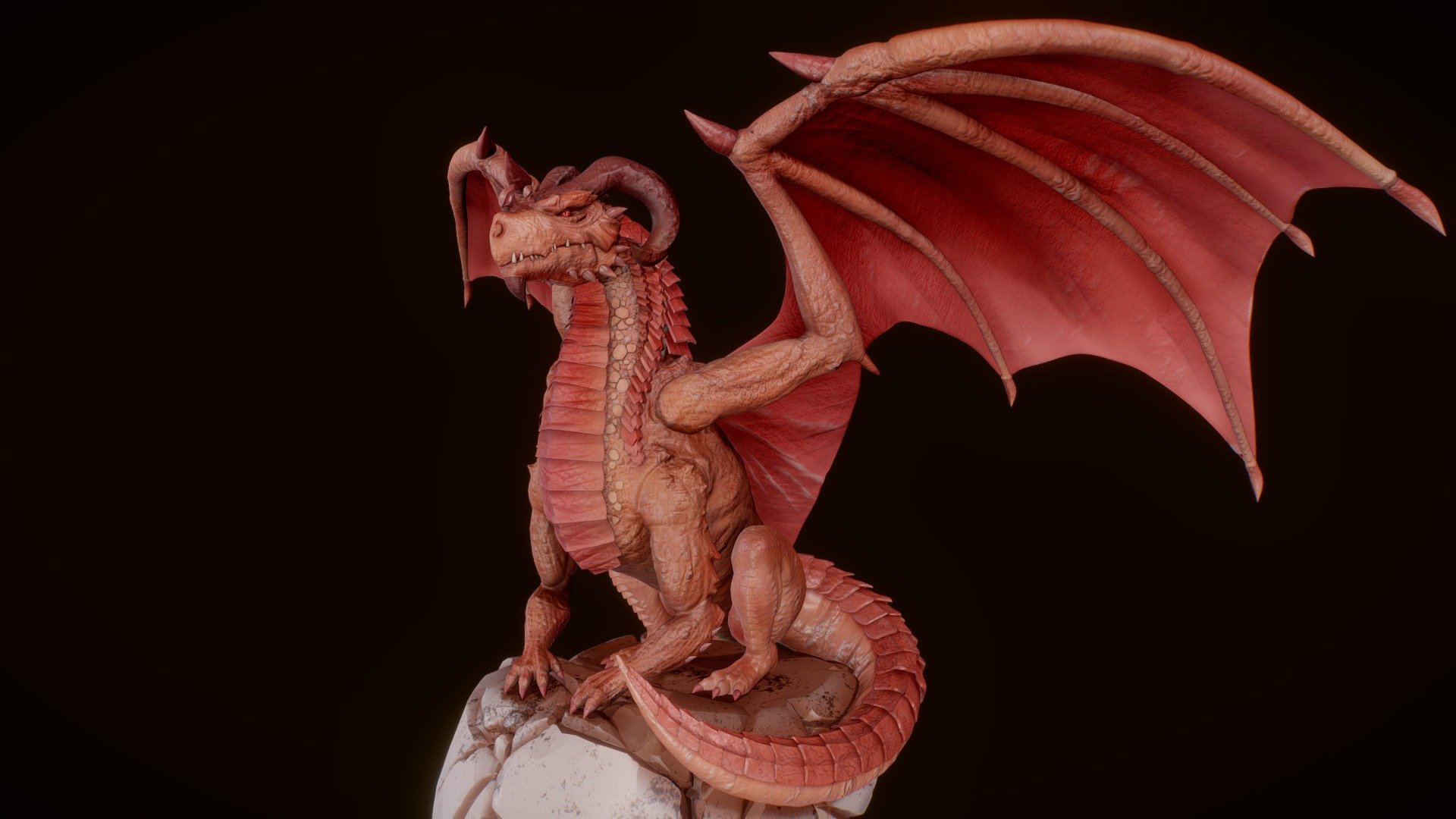 Sandstorm dragon Thrarion - 3D model by nottodayrender [136b518 ...