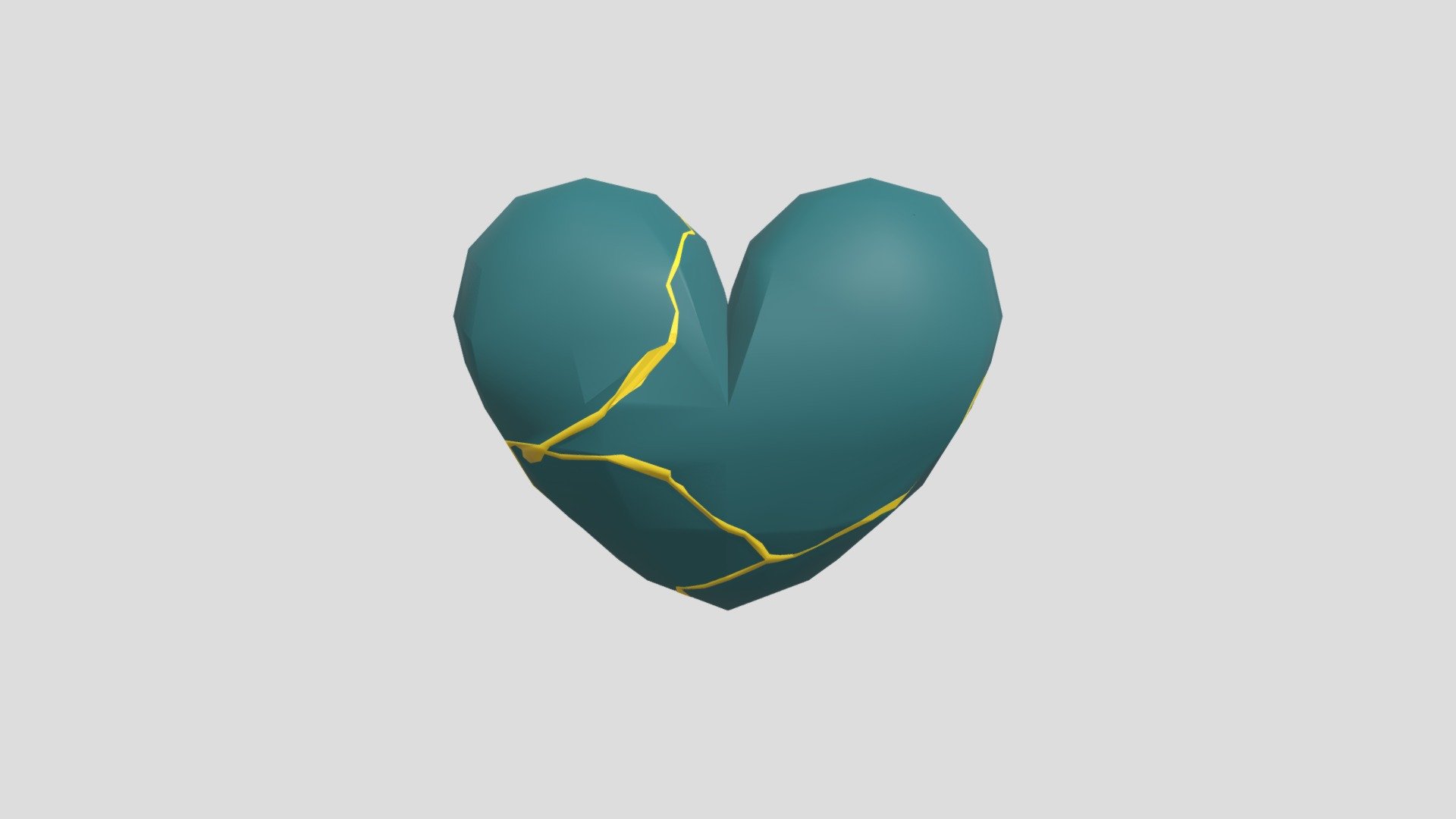 kintsugi-heart-3december-day-2 - Download Free 3D model by kruziraida [136bfd7] - Sketchfab