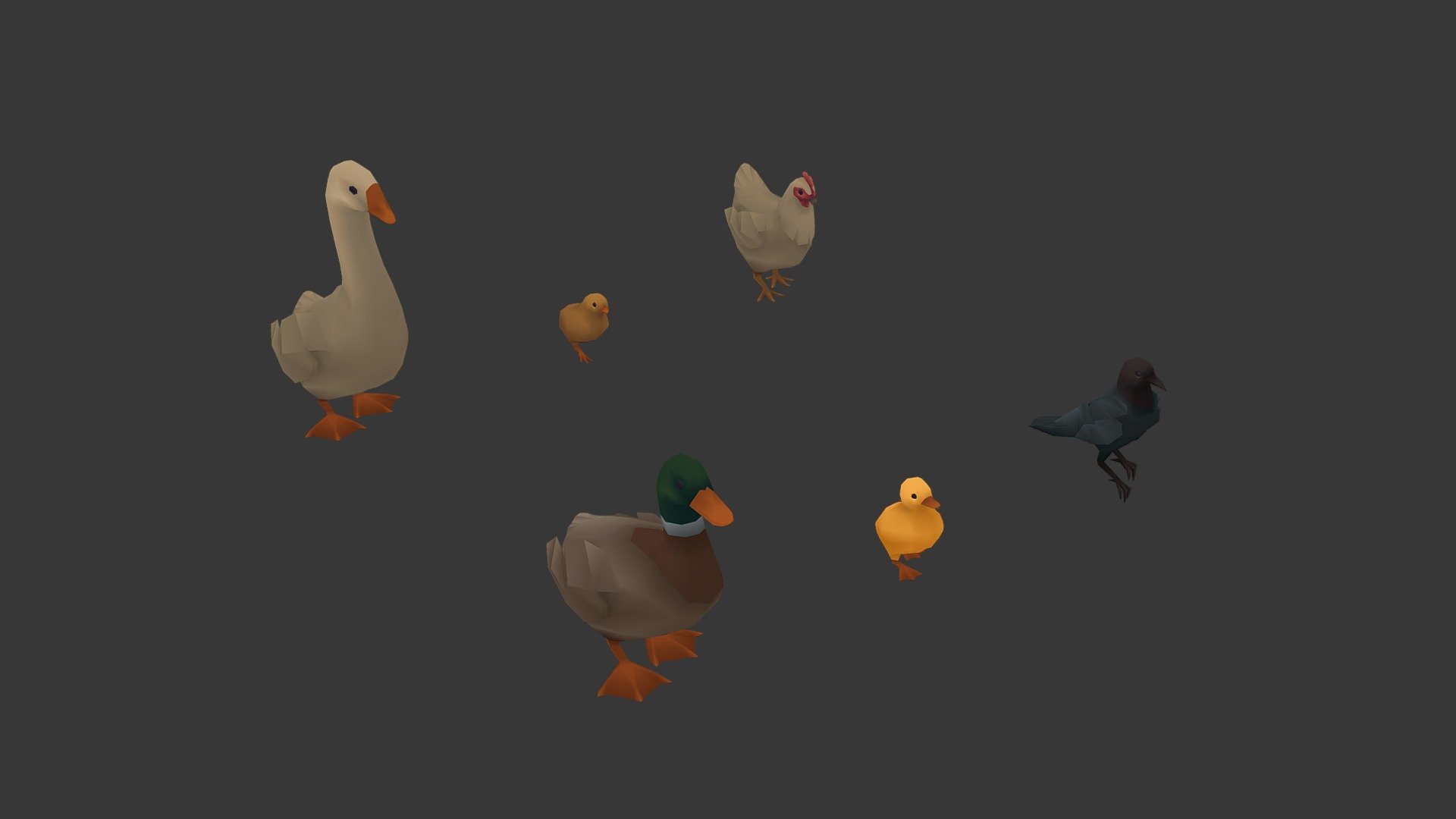 TOON Farm Animals (Birds) - 3D model by SICS Games (@SICSgames) [137767f] - Sketchfab