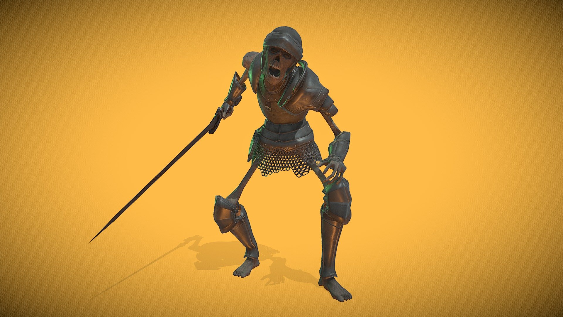 Skeleton Zombie Soldier 3 - 3D model by 3030 Games (@3030games ...