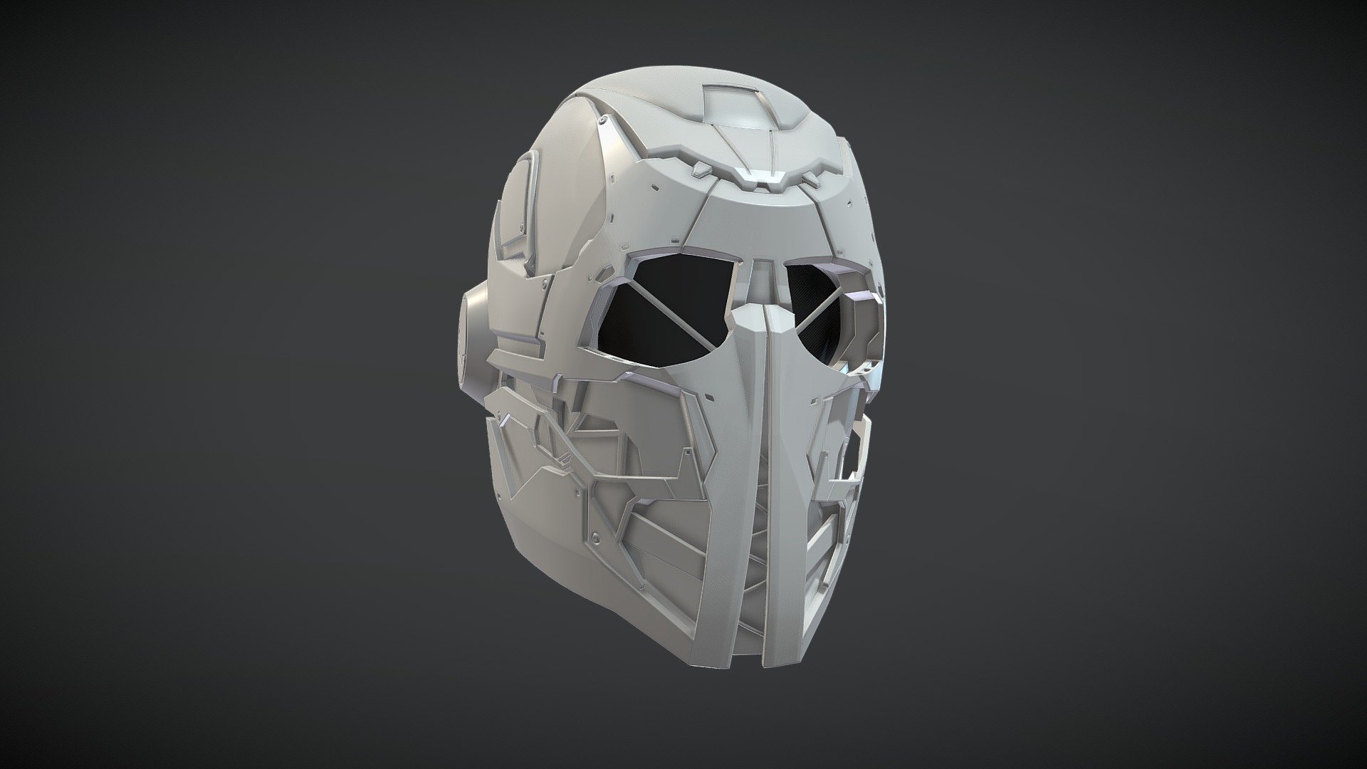 Cyborg Head - Cyberpunk Helmet - Buy Royalty Free 3D model by ...