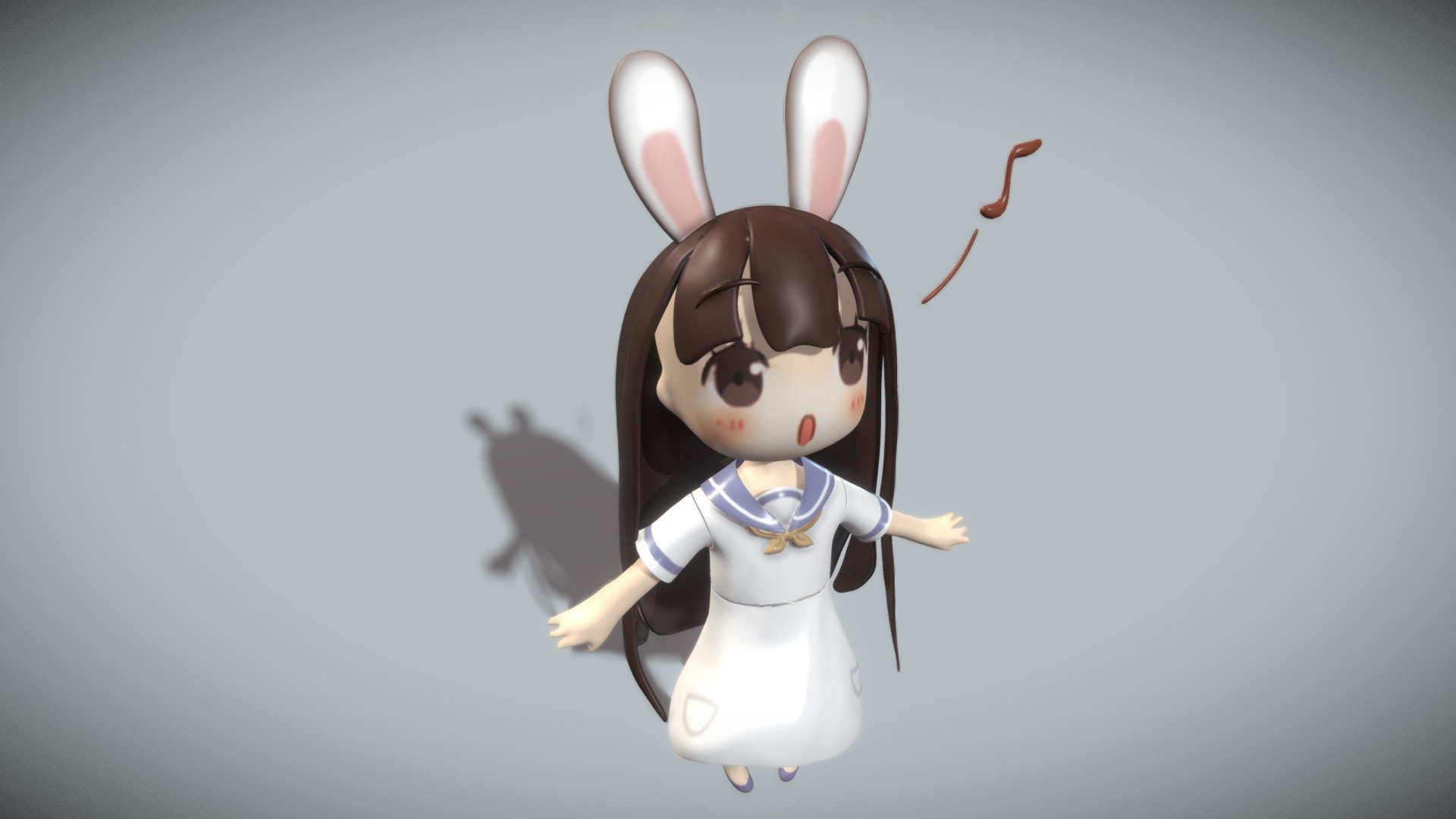 토끼 cute chibi girl - Download Free 3D model by mingizz0011 [13804f5 ...