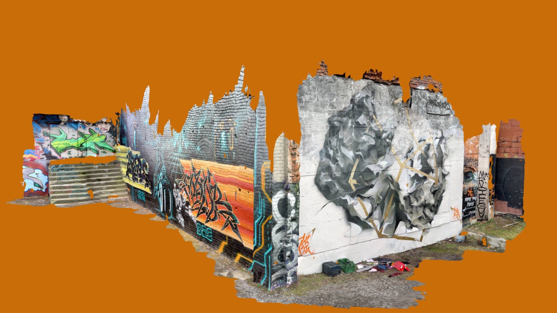 Graffiti Off of James Street North, Hamilton - Download Free 3D model ...