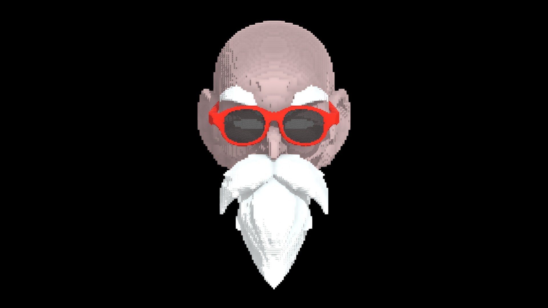 Dragon Ball Master Roshi Pixel/Voxel Art - Download Free 3D model by ...