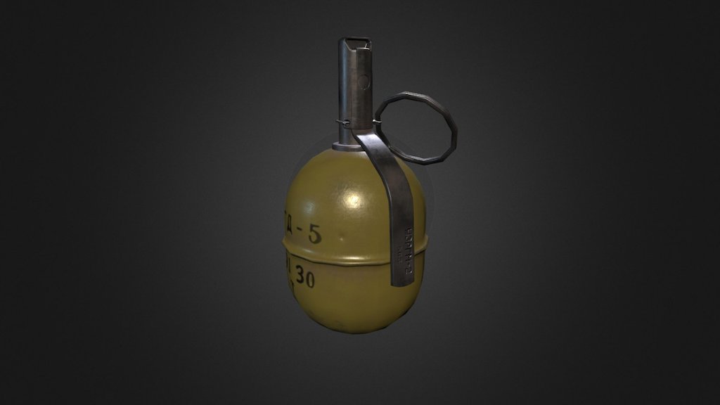 Hand Grenade RGD 5 - 3D model by Aleksey Sidorenkov (@AlexStone_3d ...