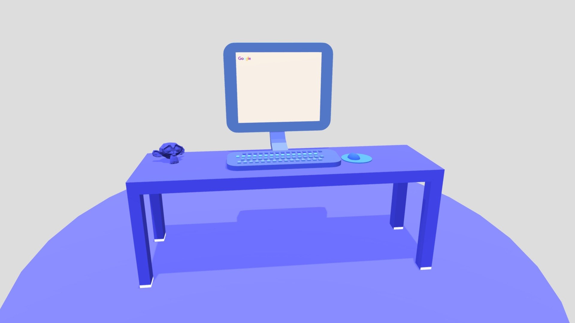 Computer and Desk - 3D model by tspirou [138c128] - Sketchfab