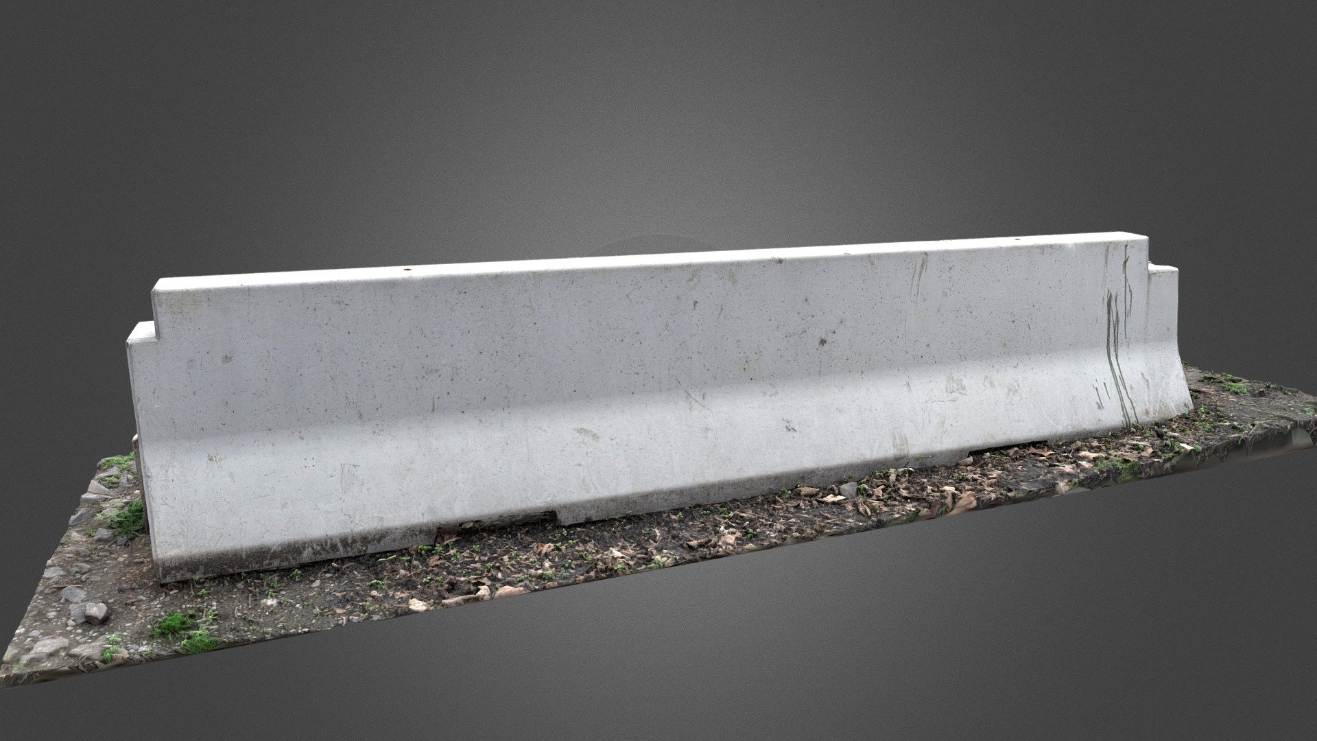 Concrete jersey road barrier wall - Buy Royalty Free 3D model by ...