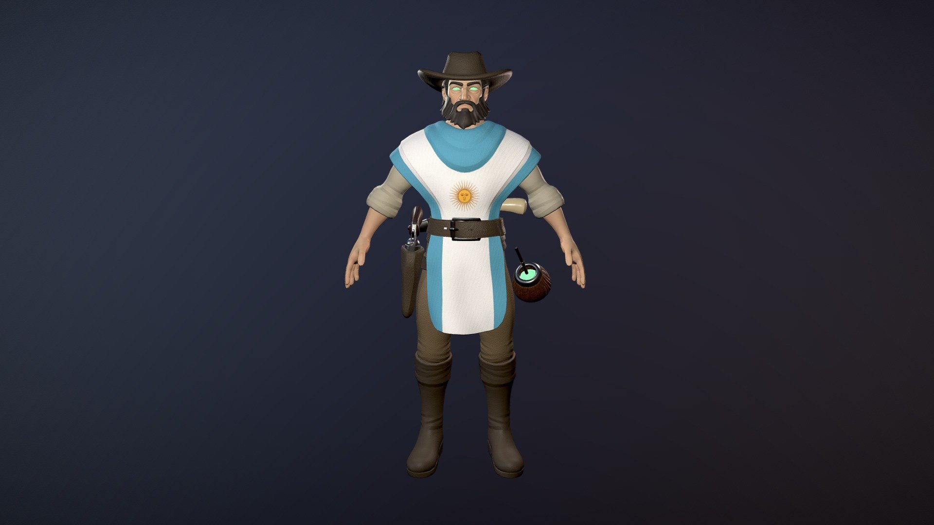 Gaucho Low Poly - 3D model by Austin Meddy (@AM3DDY) [138f1af] - Sketchfab
