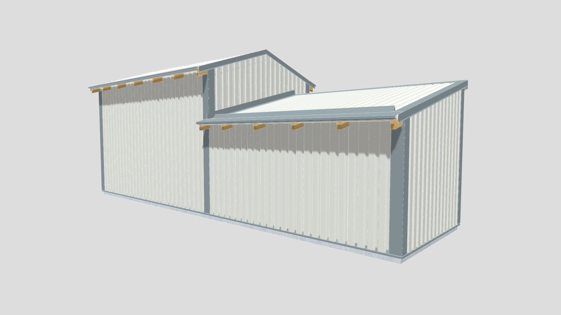5mx11m TF Gabe & Shed-Roof - 3D model by roajohn [138f1c6] - Sketchfab