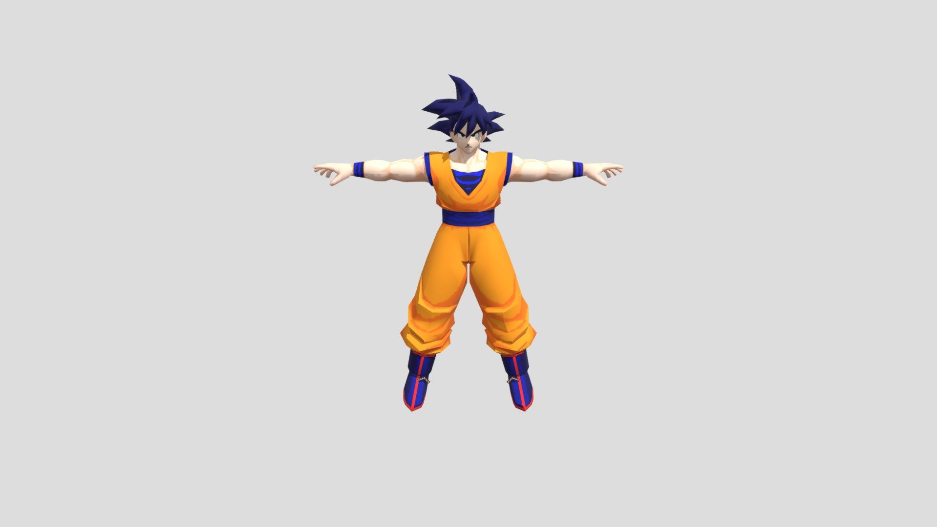 Son Goku but poor mans cel shading - Download Free 3D model by ...
