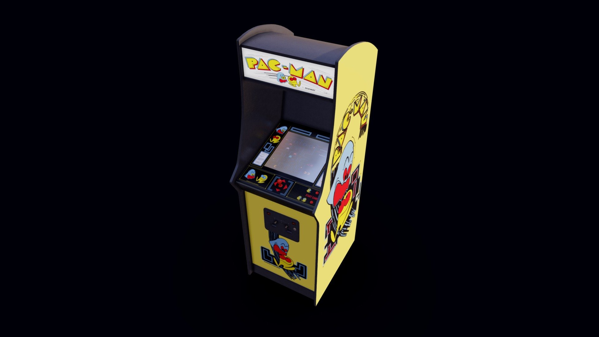 Pacman Arcade Machine - 3D model by Jim Platt (@Jimbobuk) [1391cdf ...