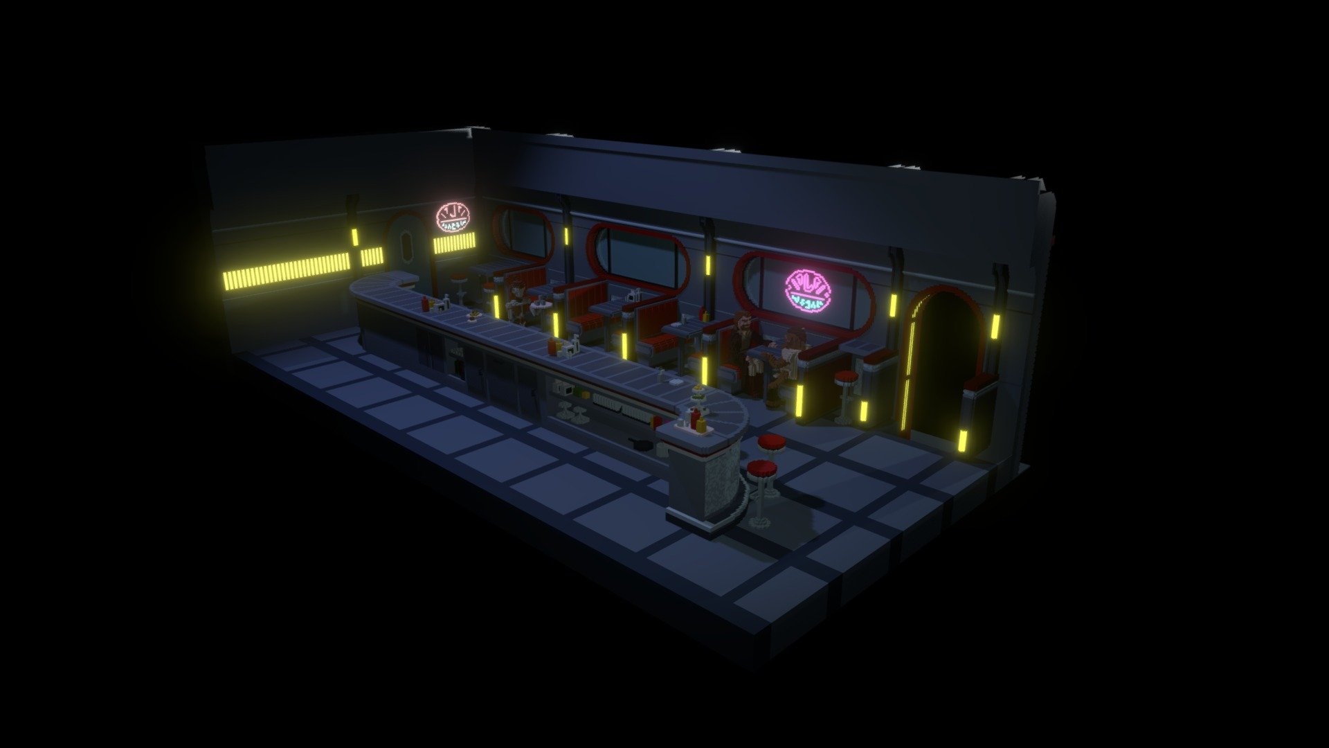 Star Wars Dex's Diner - voxel art - 3D model by eryk_but_art [1396f51 ...