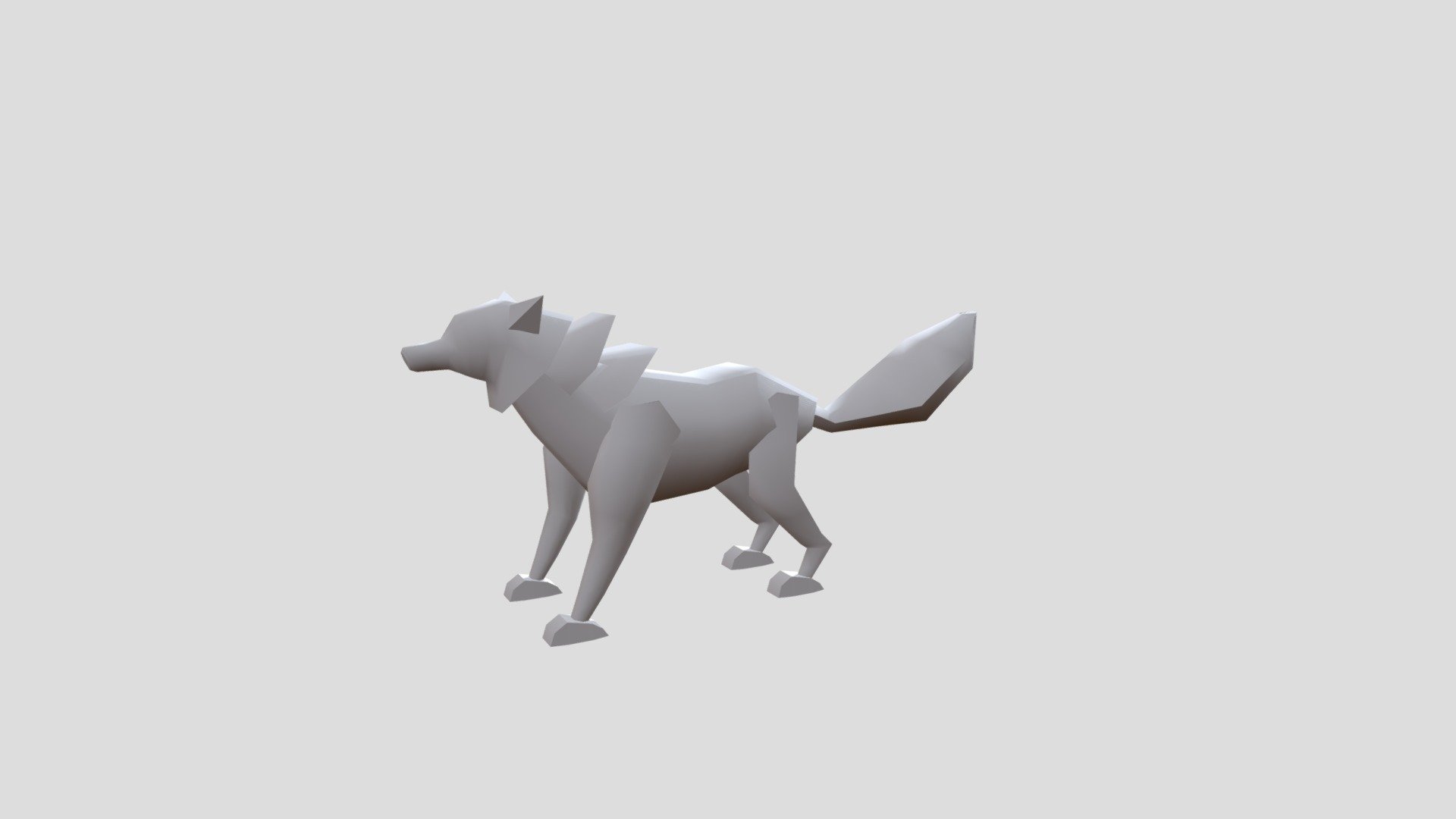 Low_poly_wolf - Download Free 3D model by saeb_gh [1398d70] - Sketchfab
