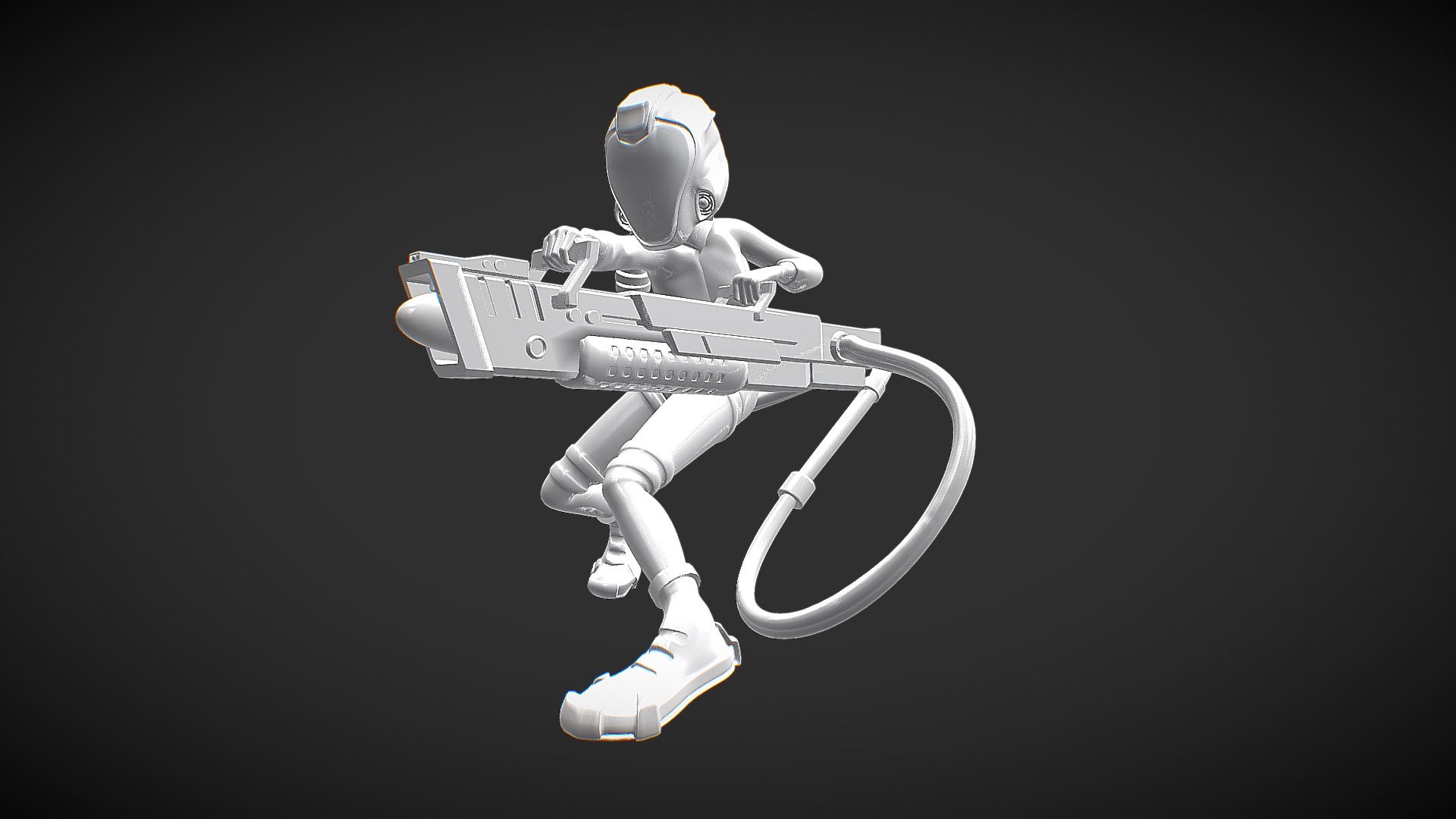 SCI-FI Gunner - 3D model by martinaginevraalbano [139ade9] - Sketchfab