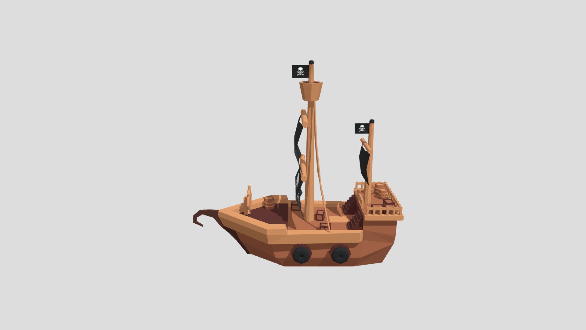 Ship Low Poly - 3D model by SailorOlika [139fbc0] - Sketchfab
