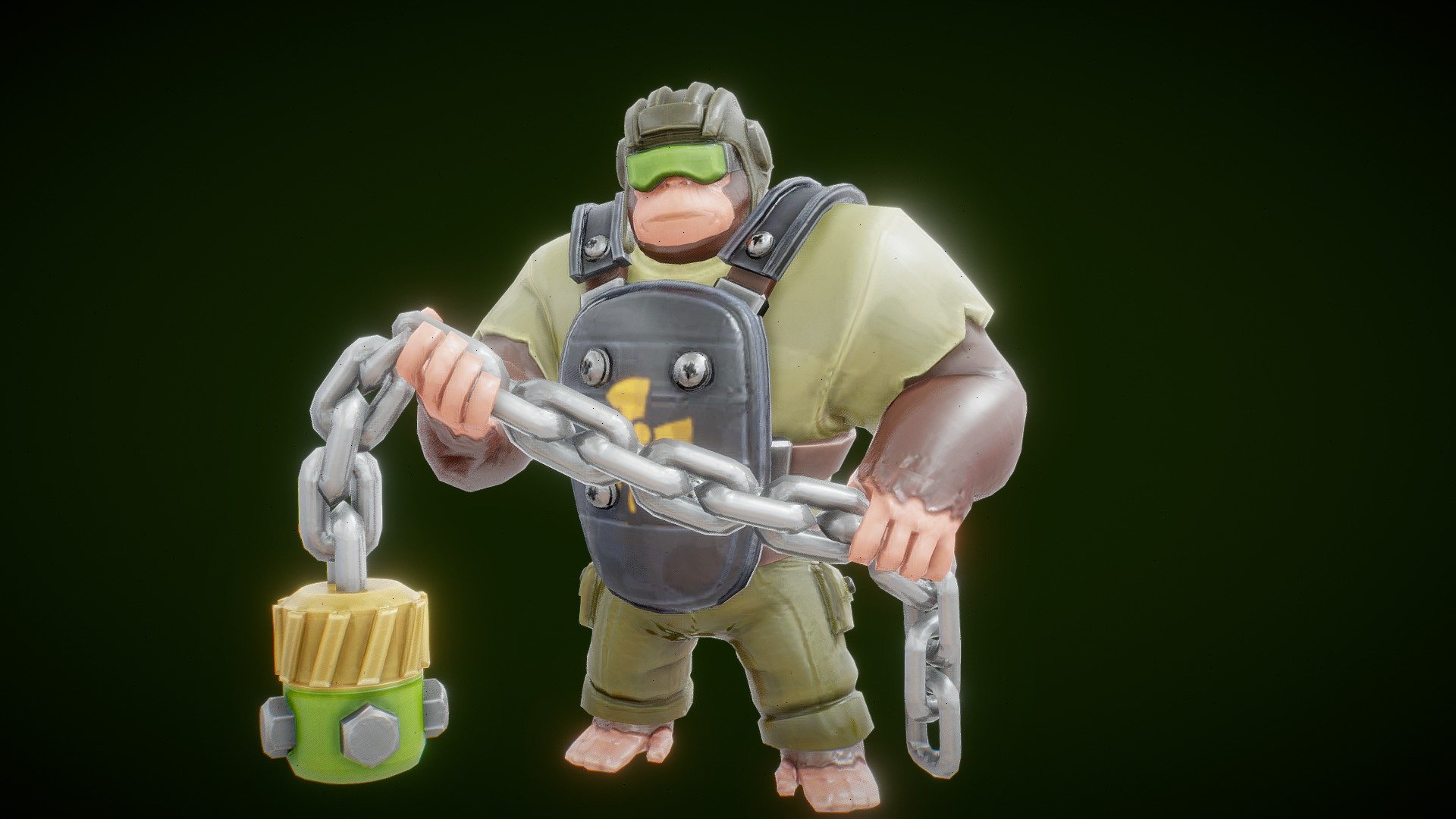 Chain monkey - Buy Royalty Free 3D model by Luna Studio (@StudioLuna ...