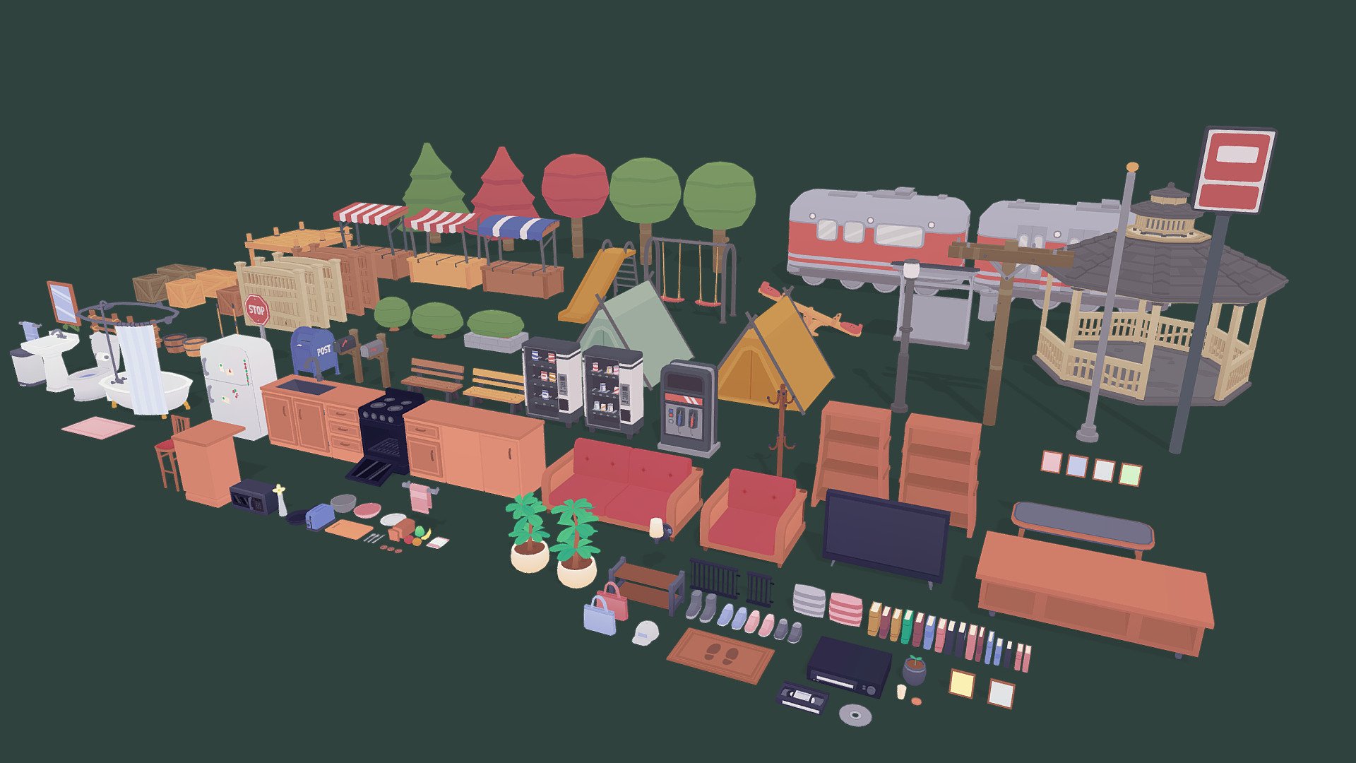 Various House and Town Props - 3D model by Tanner Niland (@tannerniland ...
