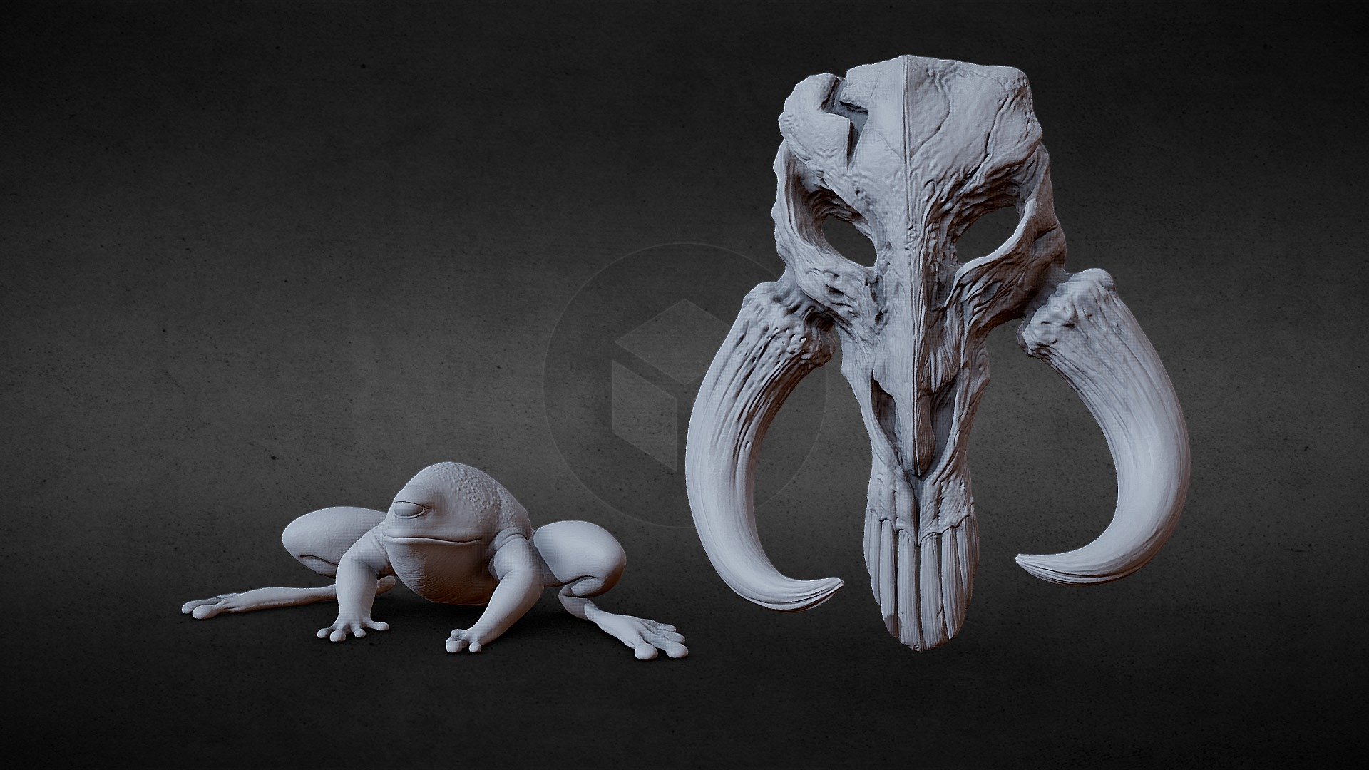 3DPRTBL MYTHOSAUR SKULL SORGAN FROG MANDALORIAN - Buy Royalty Free 3D ...