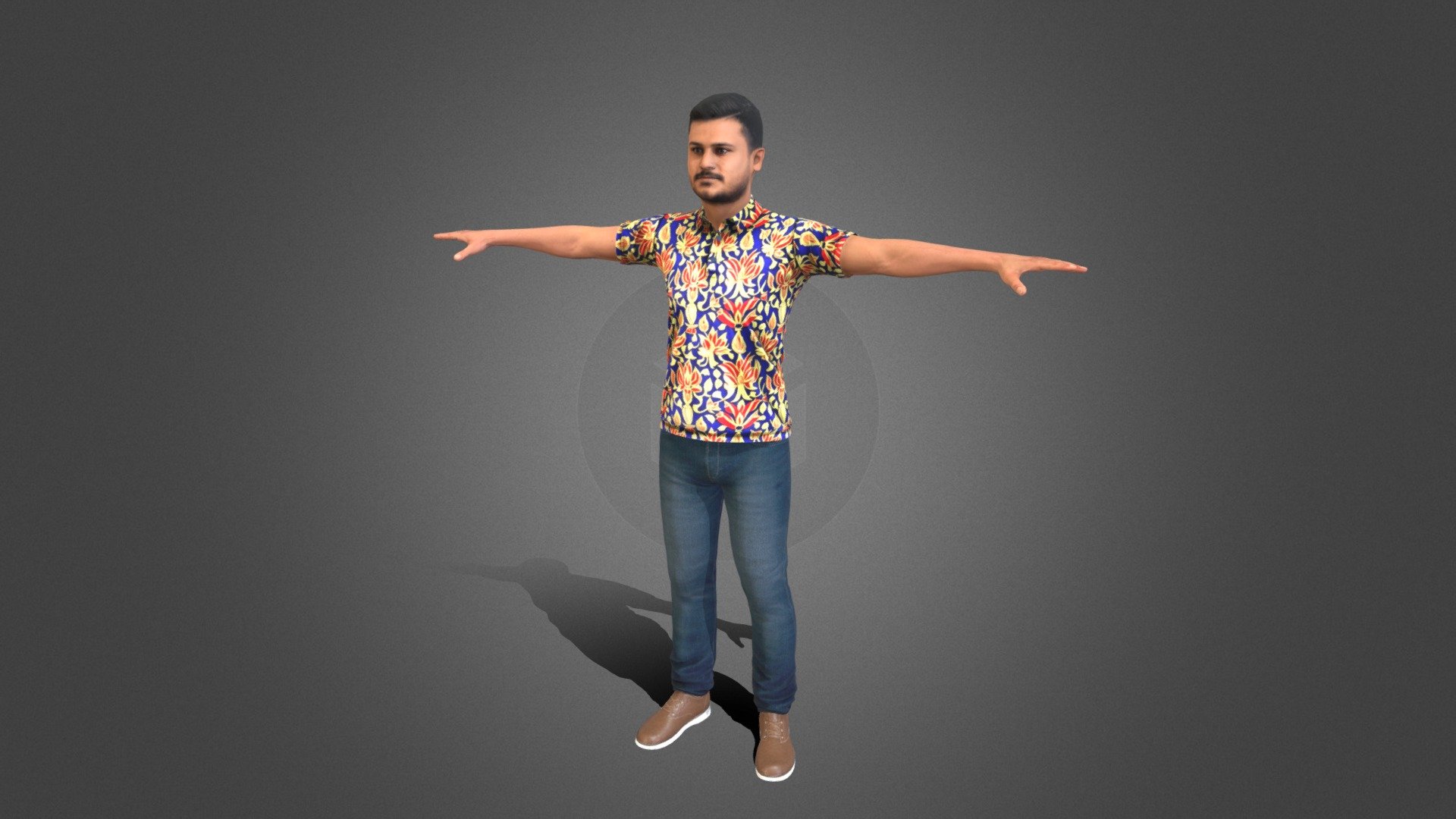 indian man in pattern shirt - Download Free 3D model by Nodeaxis ...