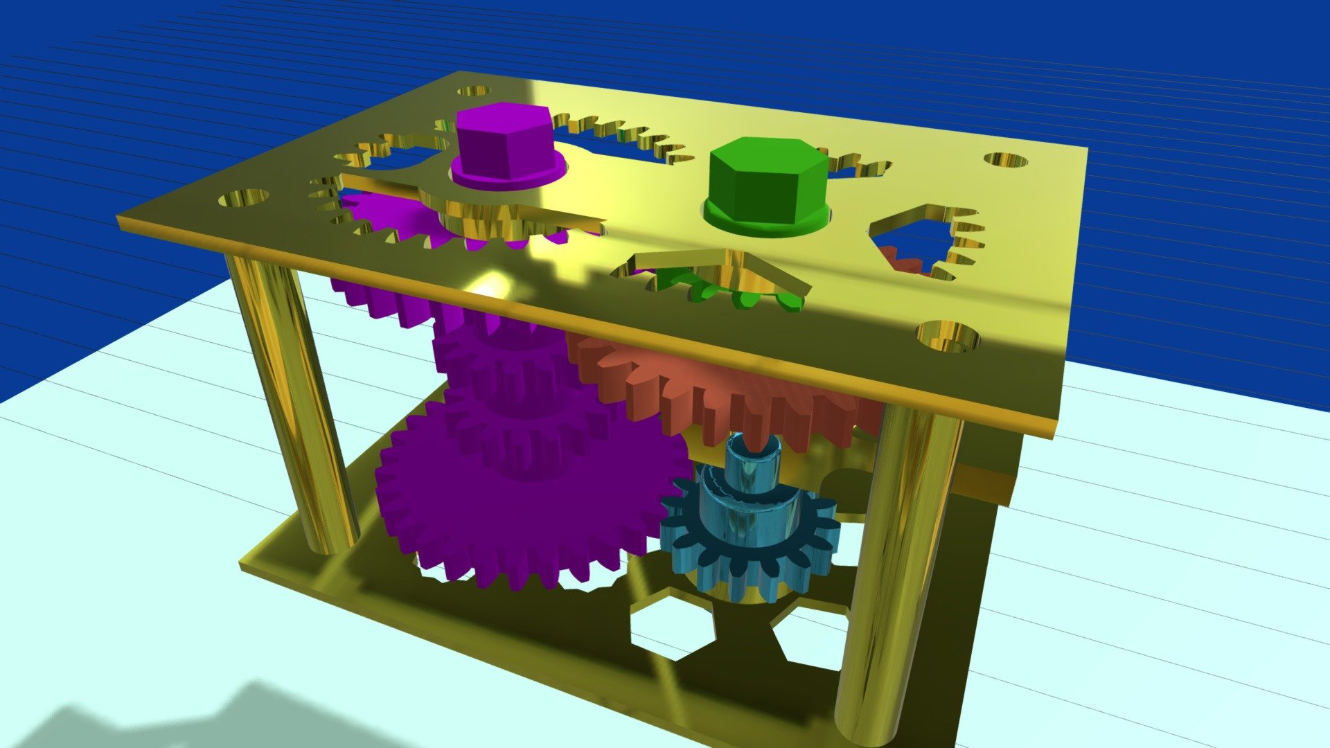 Working Gearbox - 3D model by fasteng [13b4937] - Sketchfab