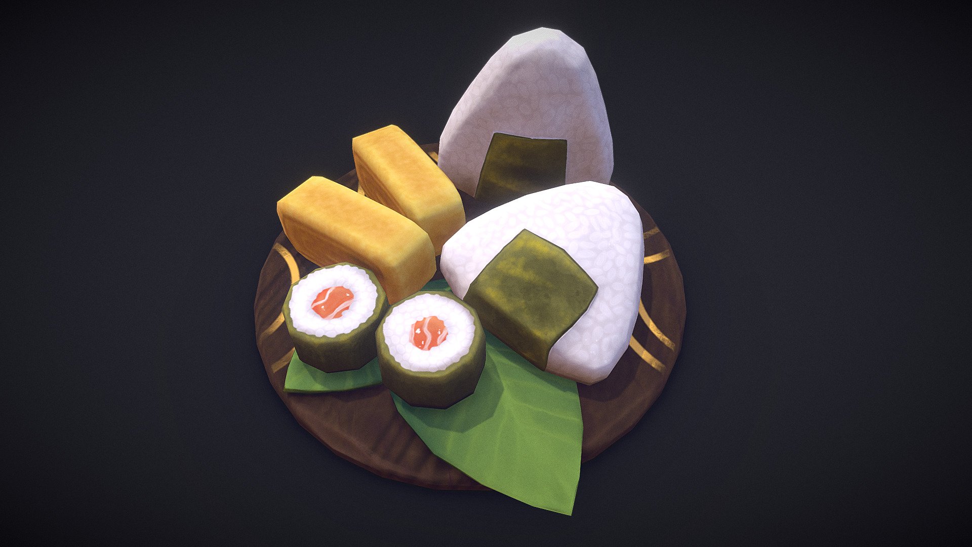 Sushi Plate - 3D model by kayvenn [13beae4] - Sketchfab