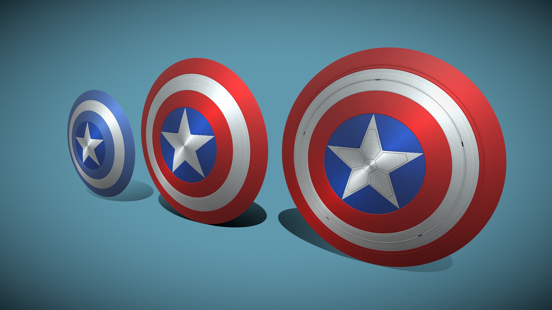 Captain America' Shields - Buy Royalty Free 3D model by COSEDIMARCO ...
