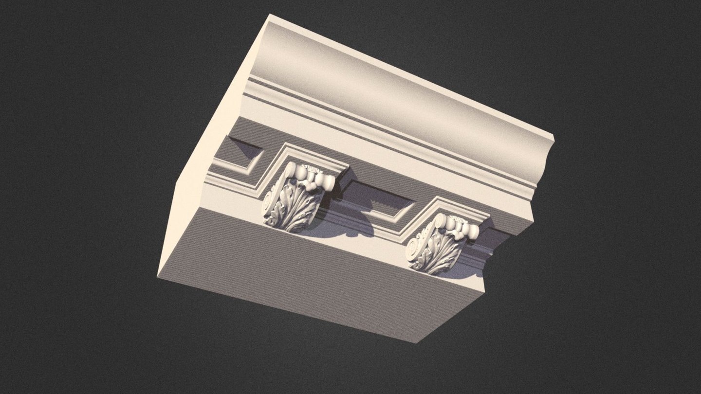 Corniches avec consoles sculptées - 3D model by HERES [13c5b70] - Sketchfab