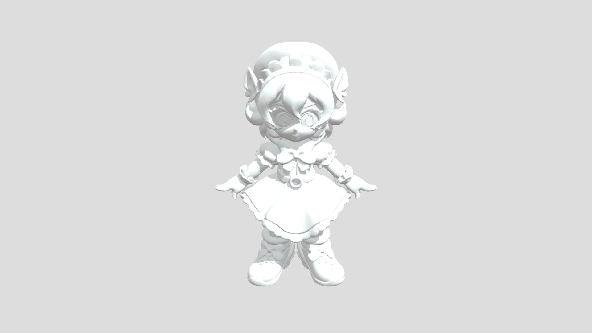 cute green girl Chibi Garden Guardian - Download Free 3D model by ...