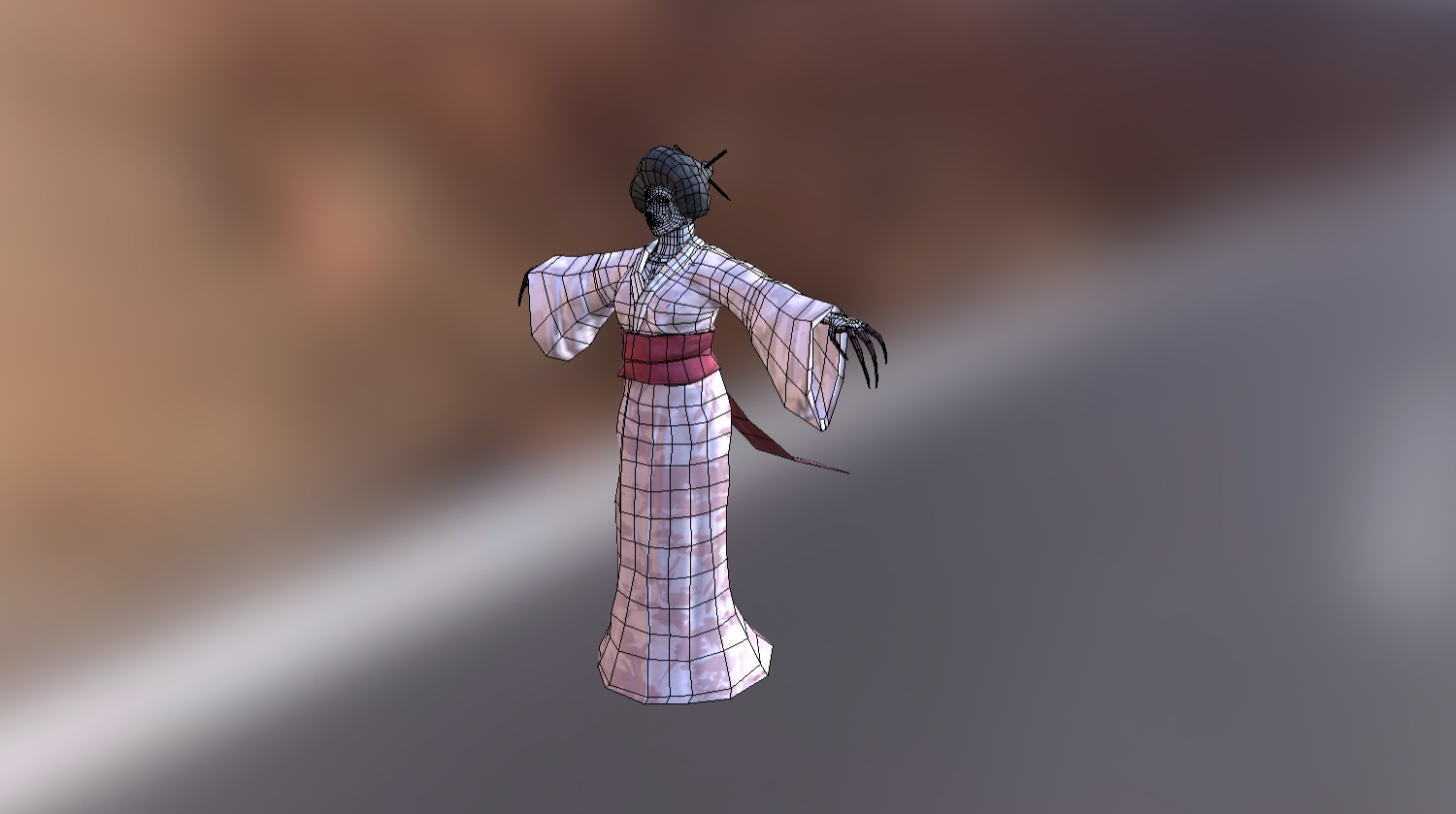 Geisha - 3D model by Xavier (@xavoury) [13cc1d6] - Sketchfab